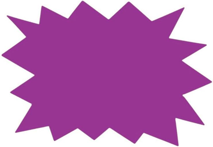 50Pcs Purple Starburst Signs Fluorescent Price Signs, Star Shape Signs ...