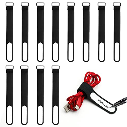 Pack of 20 Velcro cable ties with labelling field, 20 cm x 2 cm cable ...