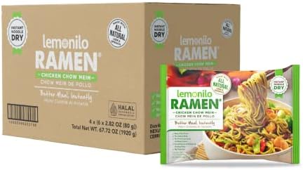 Amazon.com : Lemonilo Ramen - Chick'n Chow Mein - Healthy Instant Ramen ...