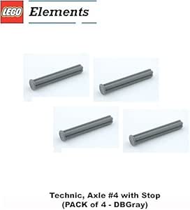 LEGO 4X 87083 Technic Achse 4L Stop | Dunkelgrau: Amazon.de: Spielzeug