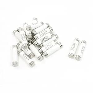 Generic 20 Pcs 500V 10A 10x38mm Cylindrical Ceramic Tube Fuses Link ...
