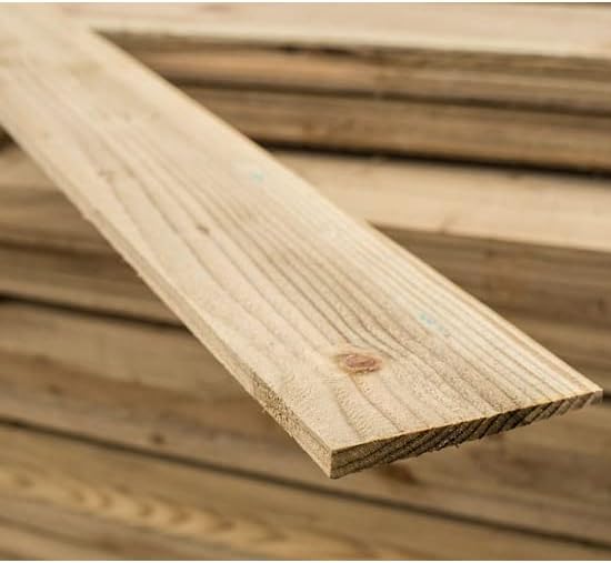 Generic Pressure Treated Tanatone Brown 6ft Feather Edge Boards (125mm ...