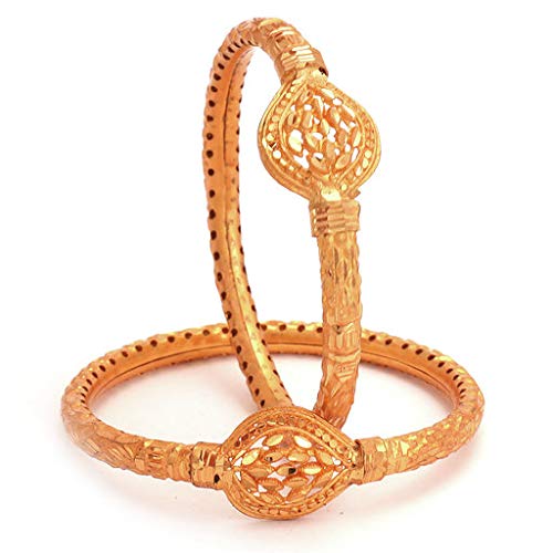 Buy Micro Gold-Plated Plated Bengali Loha badhano kada for Women (2.40 ...