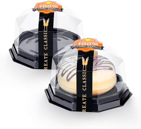 Amazon.com: Palksky 50 Pack Mini Bundt Cake Containers Package, Clear ...