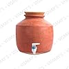 VISMAY'S Handmade Earthenware Water Pot 12 Liter Capacity Mitti Ka ...