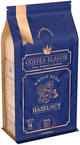 Amazon.com : Hazelnut Flavored Whole Bean Coffee – Organic, Single ...