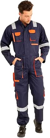 American Safety Men's European Style Coveralls Work Utility Coveralls ...