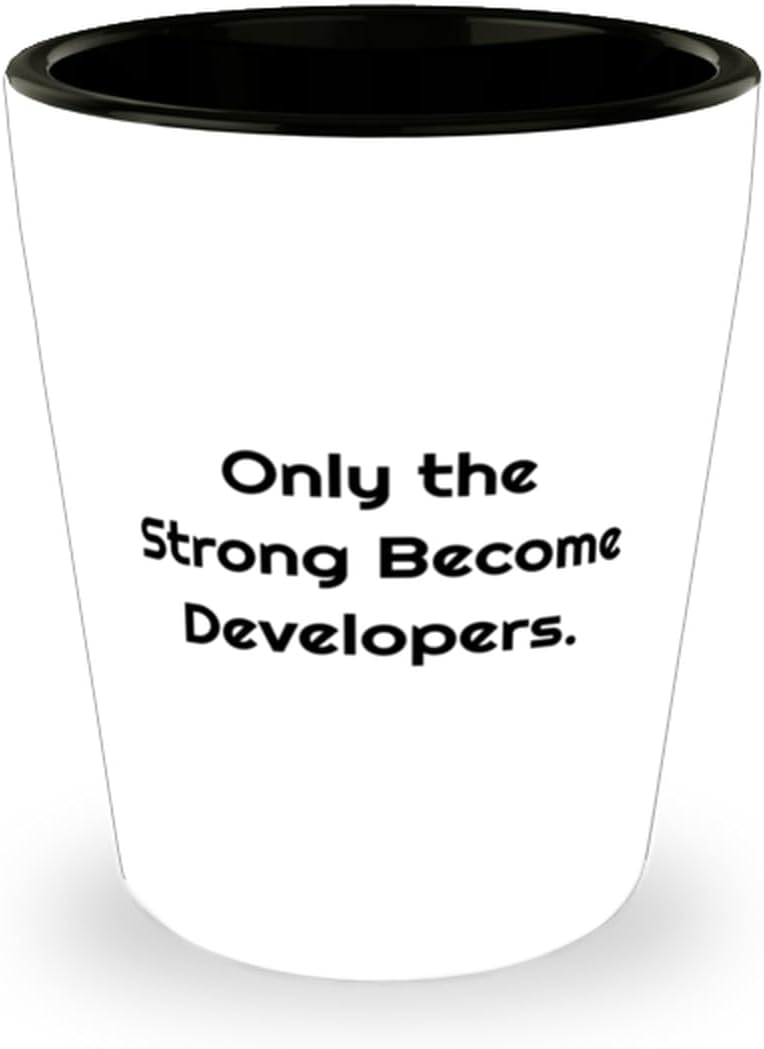 Amazon.com | Funny Developer Gifts, Only the Strong Become Developers ...