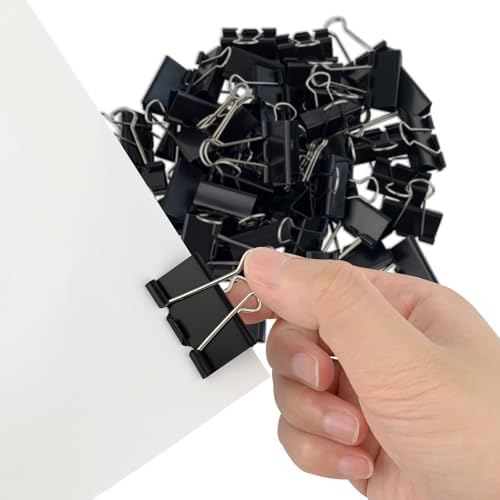 Amazon.com : Ykimok 80Pcs Medium Binder Clips, 1.25 inch(32mm), Paper ...