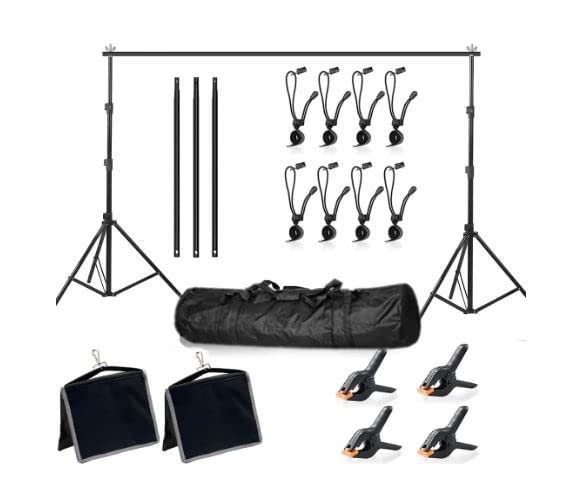 MVPRO Photo Video Studio Backdrop Stand with 8 Spring & 4 Clips, 8.5ft ...