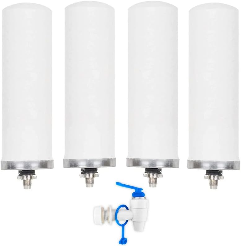 Konvio Neer 7" Water Filter Candle for Steel Gravity Purifier, Set of 4 ...