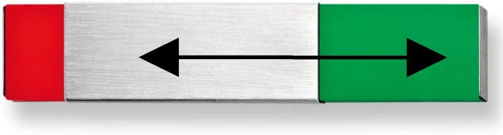 Frei-Besetzt-Frei-Belegt-Anzeige mit Edelstahlschieber rot/grün ...