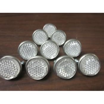 Amazon.com: LOT OF ~10 ~ BLUE ~ ROUND LICENSE PLATE BOLT REFLECTOR BIKE ...