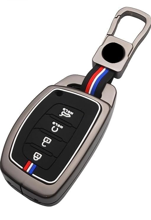 SELLWIZE Hyundai Metal Alloy Silicone Car Key Cover Keychain ...