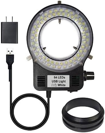 Amazon.com : 144 64 LED Ring Light Illuminator for Stereo Microscope ...