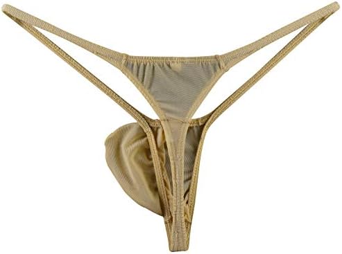 WOSESE Men's Sheer G-Strings Bulge Pouch Thongs Underwear WSS58 at ...