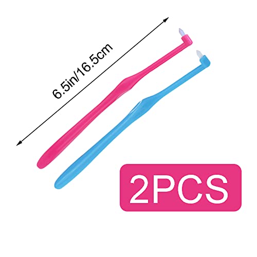 YUANHONGJIAN 2 Pcs Interspace Brushes Plastic Handle Extra Clean ...