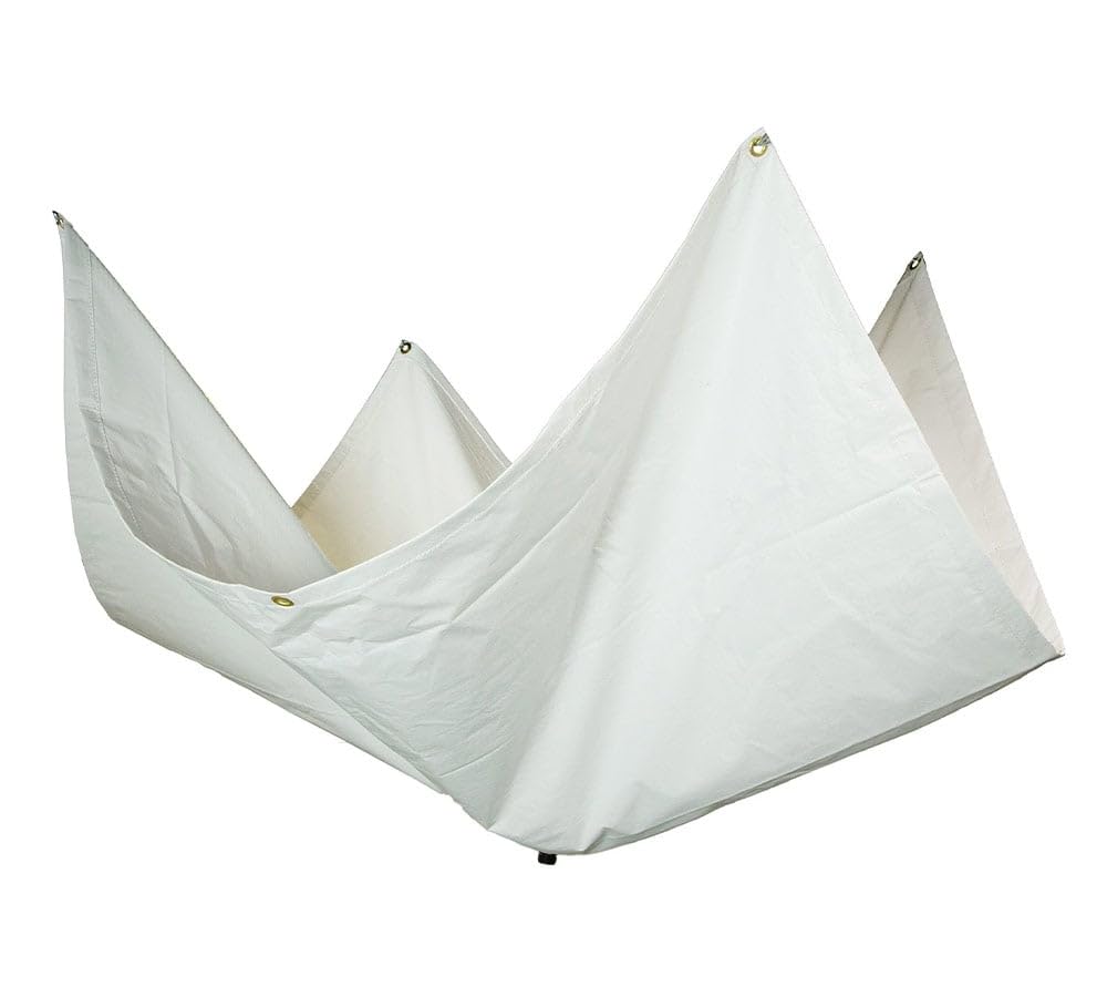 Amazon.com: White 10' x 10' Ceiling Leak Diverter Drain Tarp - Vinyl ...