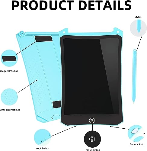LUHI 12 Inch Ruffpad, Portable Re-Writable LCD E Writing Pad, Digital ...
