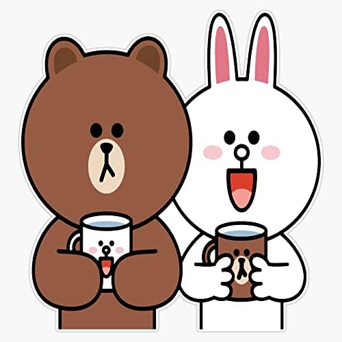 Amazon.com - Brown Bear and cony Sticker Bumper Sticker Vinyl Decal 5