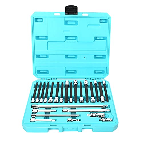 Amazon: 24-Piece Extra Long Bit Socket Set(1/4'' & 3/8'' Drive ...