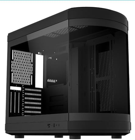 IONZ KZ-ZE/B PC Gaming Case, ATX Mid Tower, Dual Chamber Dynamic ...