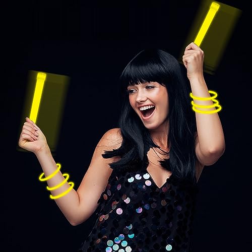 Snapklik.com : NUDALA Yellow Glow Sticks Bulk Including 50pcs 8 Glow ...