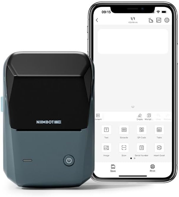 QIWA B1 Bluetooth Label Printer - Small Portable Thermal Label Maker ...