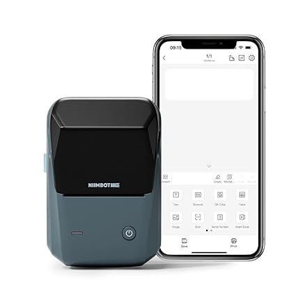 QIWA B1 Bluetooth Label Printer - Small Portable Thermal Label Maker ...