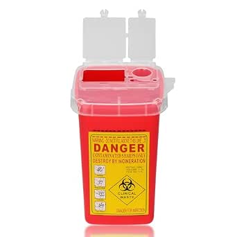 Conteneur pour objets tranchants, ATOMUS 1L Conteneur en plastique pour ...