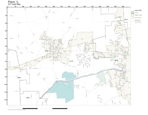 ZIP Code Wall Map of Plano, IL ZIP Code Map Not Laminated: Amazon.com ...
