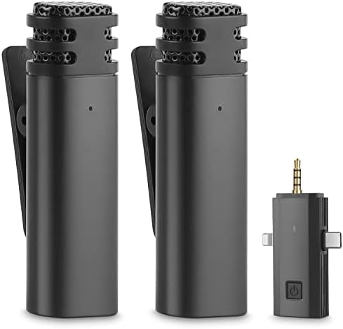 Amazon.com: Dual Wireless Mini Lavalier Lapel Microphone for iPhone ...