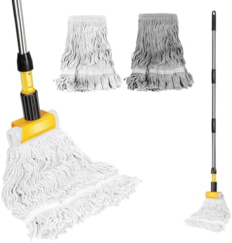 Amazon.com: Mop Heavy Duty for Floor Cleaning- Commercial Mop Handle ...