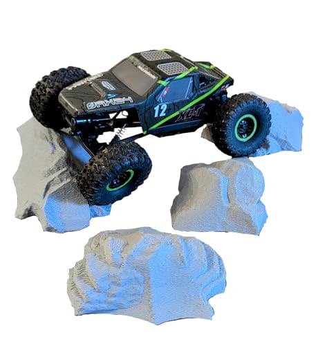 Amazon.com: RC Crawler Rock Obstacles 1/18th 1/24th scale trucks (Gray ...