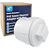 Amazon.com: 4" PVC Sewer Cleanout Adapter with Plug Pipe Fitting ...