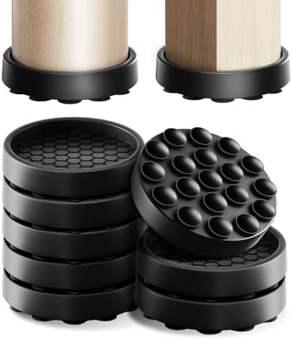 3” Rubber Anti Slip Furniture Pads for Hardwoods Floors, 8 Pcs Round ...