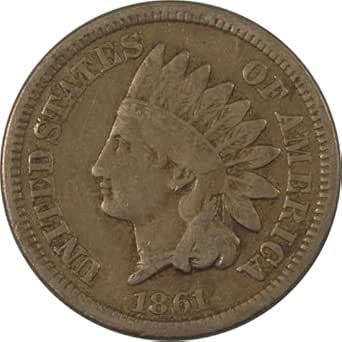 1861 Indian Head Cent VF Very Fine Penny 1c Coin SKU:I21203 at Amazon's ...