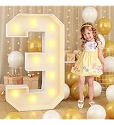 Amazon.com: 4ft Light Up Numbers Marquee 50 Numbers with Lights White ...