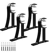 TOKPLNU Celling Mounted Curtain Pole Brackets 4 Pack, Heavy Duty ...