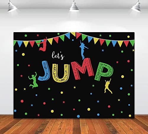 Amazon.com : ABLIN 7x5ft Let's Jump Party Backdrop Colorful Teen Boys ...