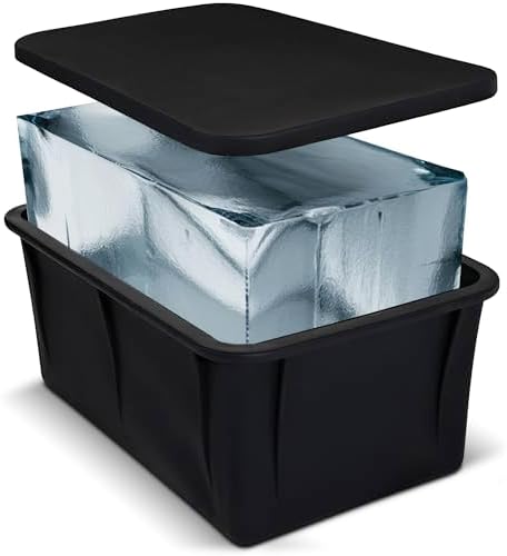 Amazon.com: Ice Block Form Makes 12 Lb. Ice Cube 11" x 7" x 5" Largest ...