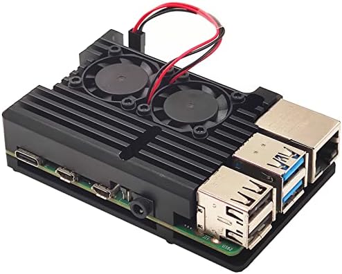 Amazon.com: Raspberry Pi 4 Metal Case with Dual Fan, Raspberry Pi 4 ...
