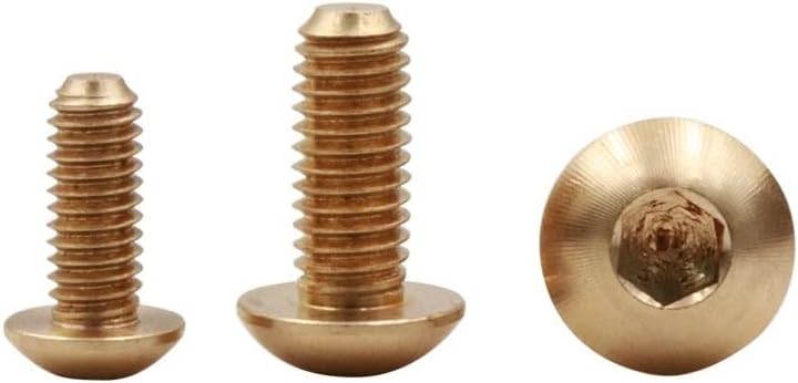 Amazon.com: 10pcs ~ 50pcs m2 M2.5 M3 M4 M5*L ISO7380 Brass Hex Socket ...