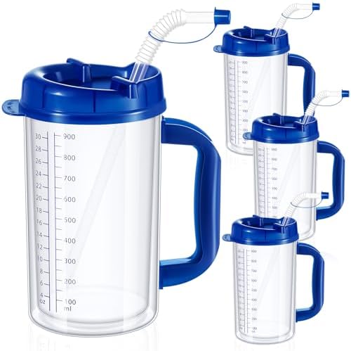 Amazon.com: Hospital Cup with Lid and Straw, Large Water Cup with Straw ...