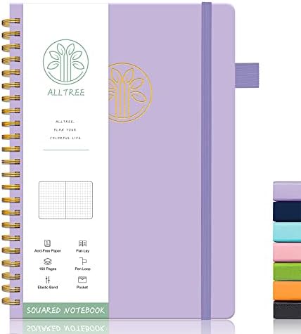 Amazon.com : Large Graph Notebook Journal, Spiral Grid Notebook, A5 ...