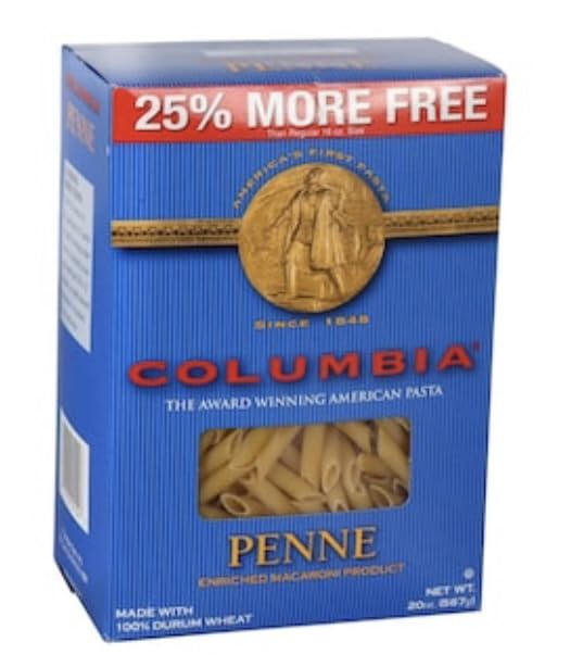 Amazon.com : Colombia Penne Pasta Americas First Pasta Since 1848 NET ...