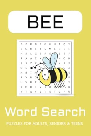 Bee Word Search Puzzle Book: Word Searches with Easy to Read Print ...
