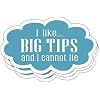 Amazon.com: 3 Pcs - Tip Jars Stickers 3x4 inch 'I Like Big Tips ...