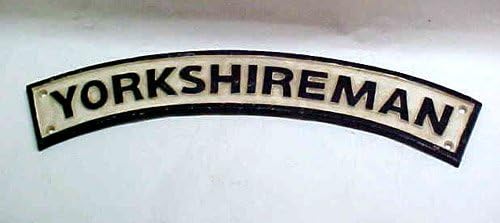 YORKSHIREMAN Cast Iron Engine Sign : Amazon.co.uk: Home & Kitchen