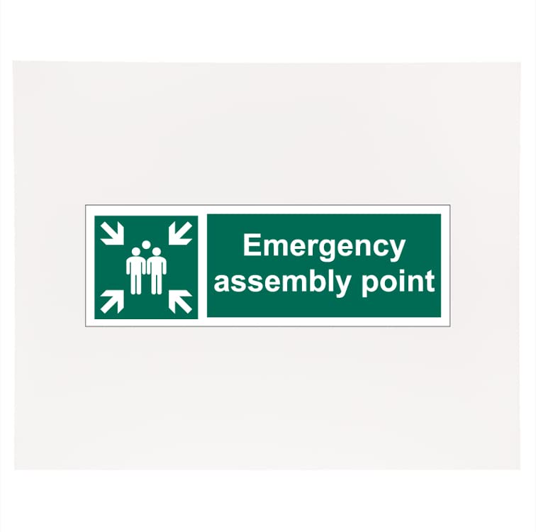 Emergency Assembly Point Signage Foam Board, Waterproof Sticker Fixed ...